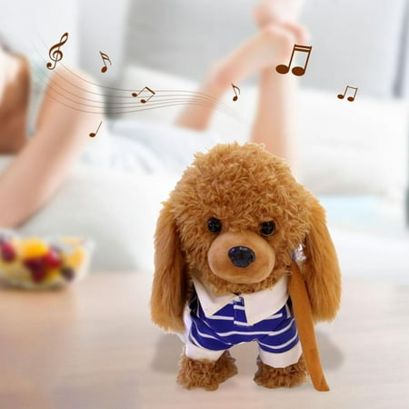 Walking Plush Dog Toy Battery Operated Portable Stretching for Stripe ...