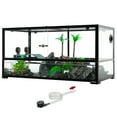 GUZZLO 50 Gallon Aquatic Turtle Tank, Large Tortoise Habitat, Water ...