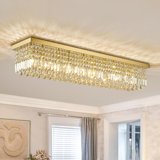 HOOMEDELIER L47'' Rectangular Chandelier, Modern Light Fixture with ...