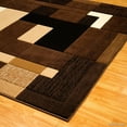 Allstar Brown Modern Contemporary Casual Brown Area Rug (7' 10" x 10' 2 ...