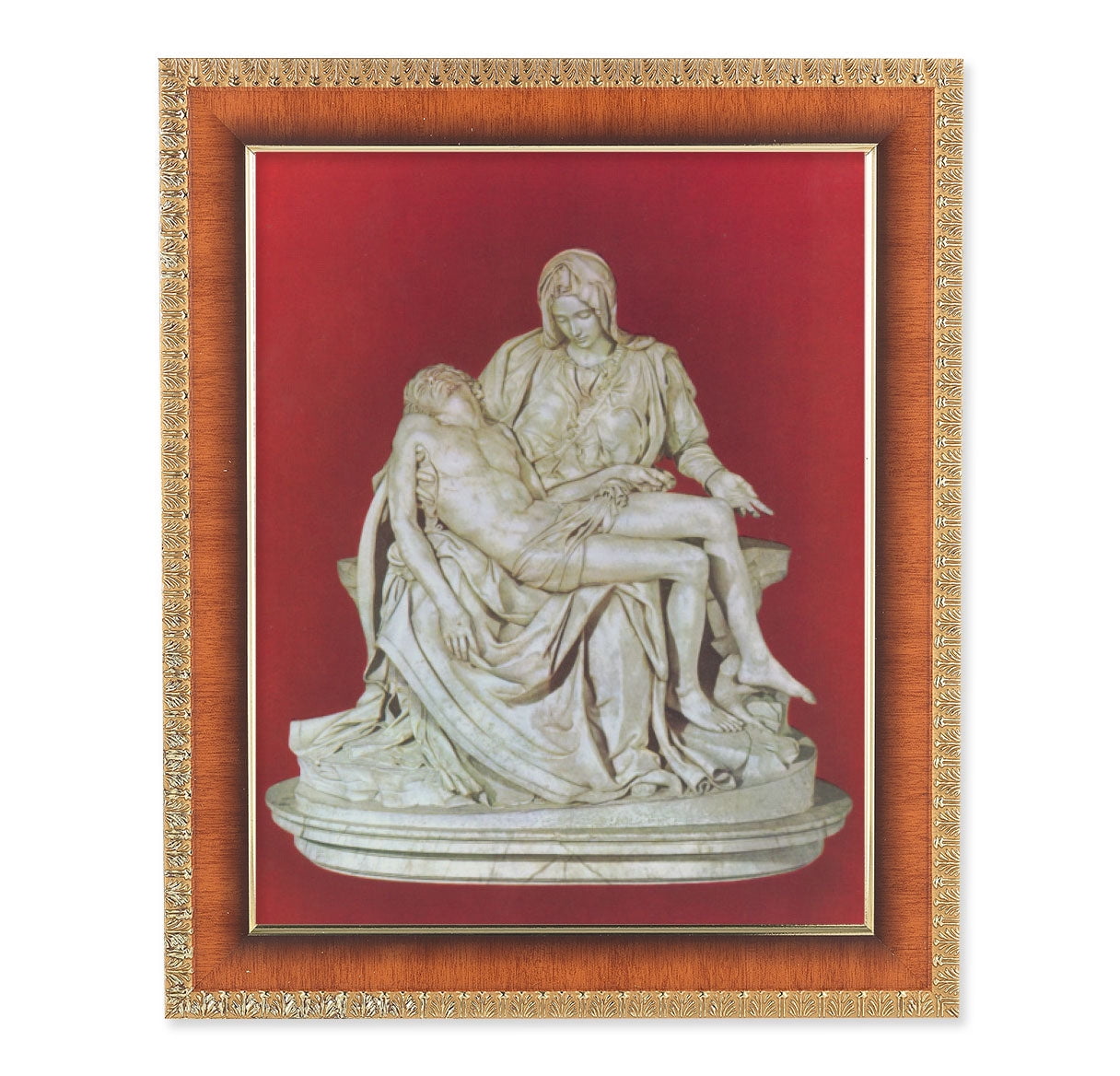 The Pieta Picture Framed Wall Art Decor Large, Lacquered Natural ...