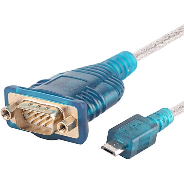 5FT/1.5m Micro USB to DB9 RS232 Male Serial Adapter Cable Full Pinout ...