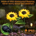 TINA&TONY LED Solar Powered Sunflower Lights 2 Pack, Outdoor Garden ...