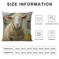 Sheep Pillow Cover,Decorative Throw Pillow Funny Sheep Portrait of ...