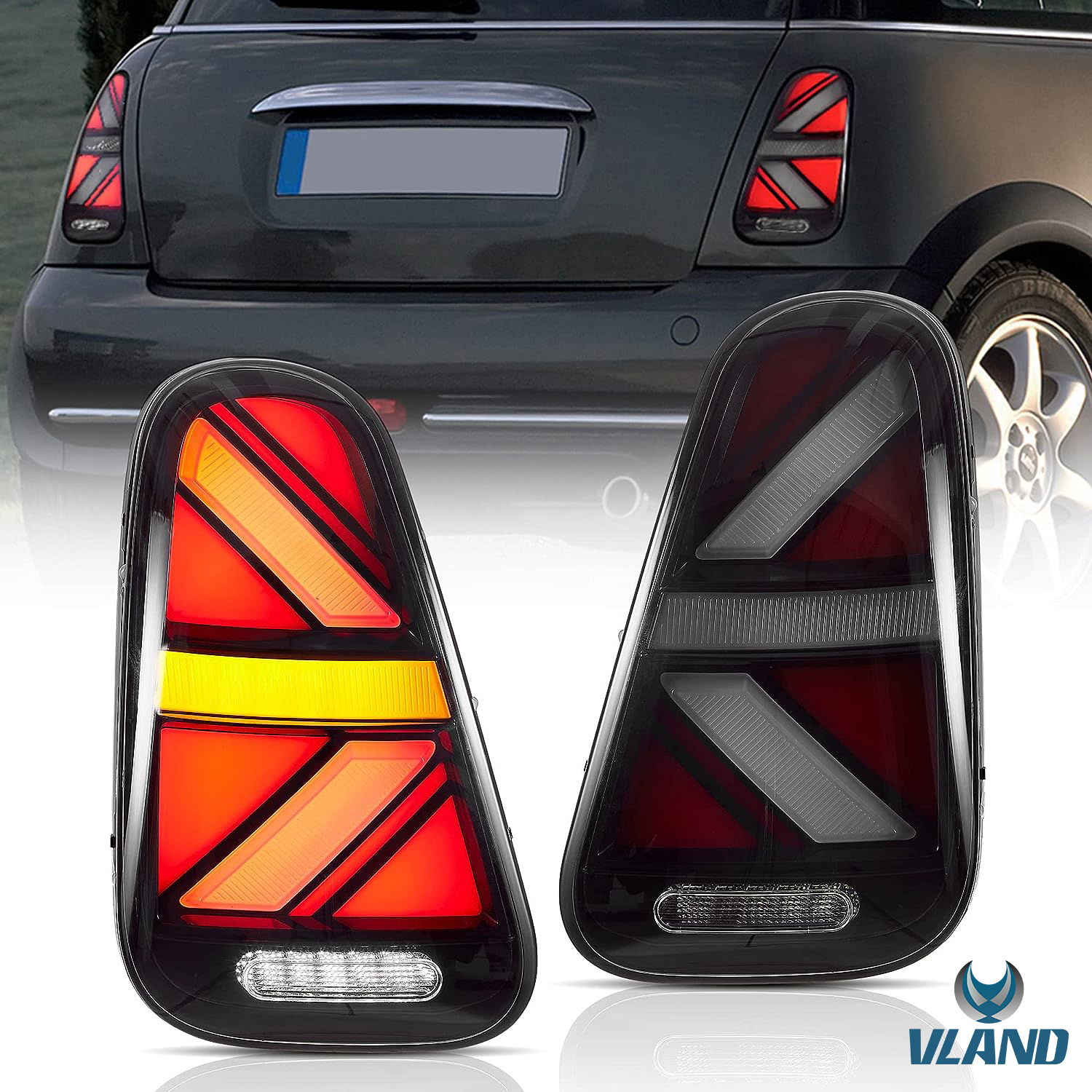 VLAND Full LED Tail lights for BMW Mini R50 R52 R53 2001 2002 2003 2004 ...