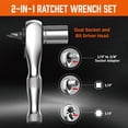 FUGee-1/4-Inch Stubby Ratchet Wrench Set, Chrome Alloy 90-Tooth ...