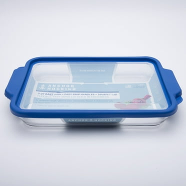 Pyrex Deep 9 x 13" Rectangular Glass Baking Dish with Sage Green Lid, 5 ...