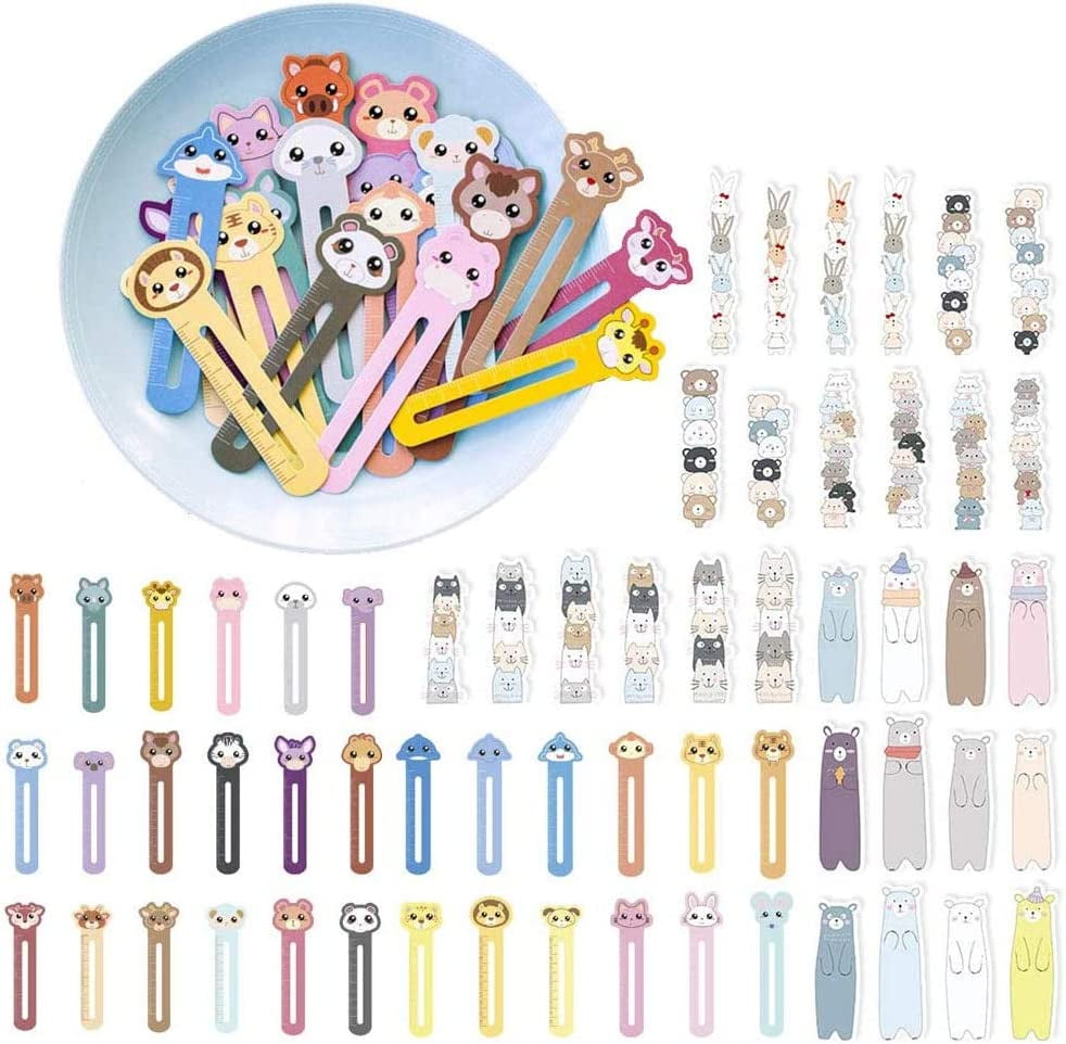 Cute Animal Bookmarks for Kids Children Boys Girls, Funny Novelty Ruler ...