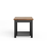Bridgevine Home 24" Farmhouse Side Table – Two-Tone Wood End Table ...