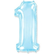 42 inch Number 2 - Party Brands - Pastel Blue Foil Mylar Balloon ...