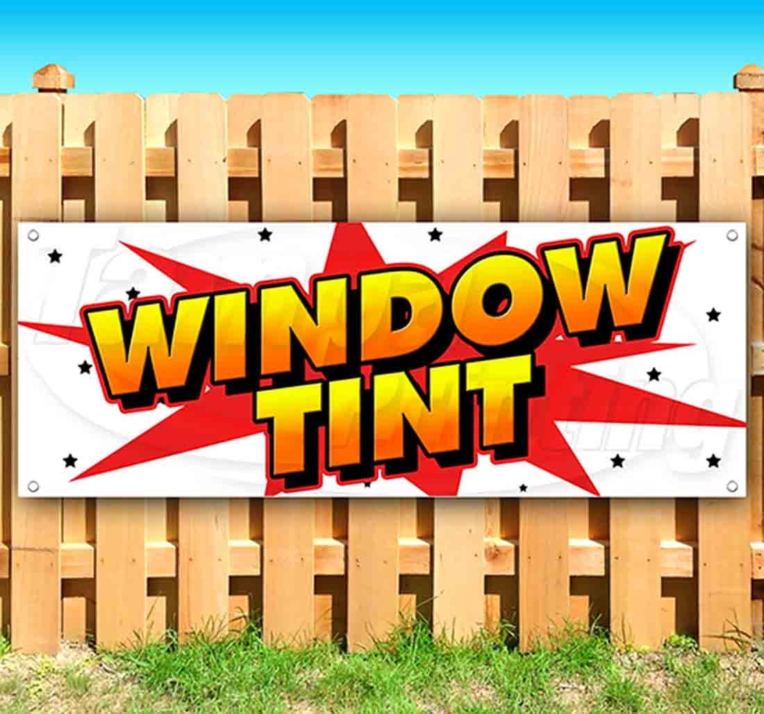 Window Tint 13 oz Vinyl Banner With Metal Grommets - Walmart.com