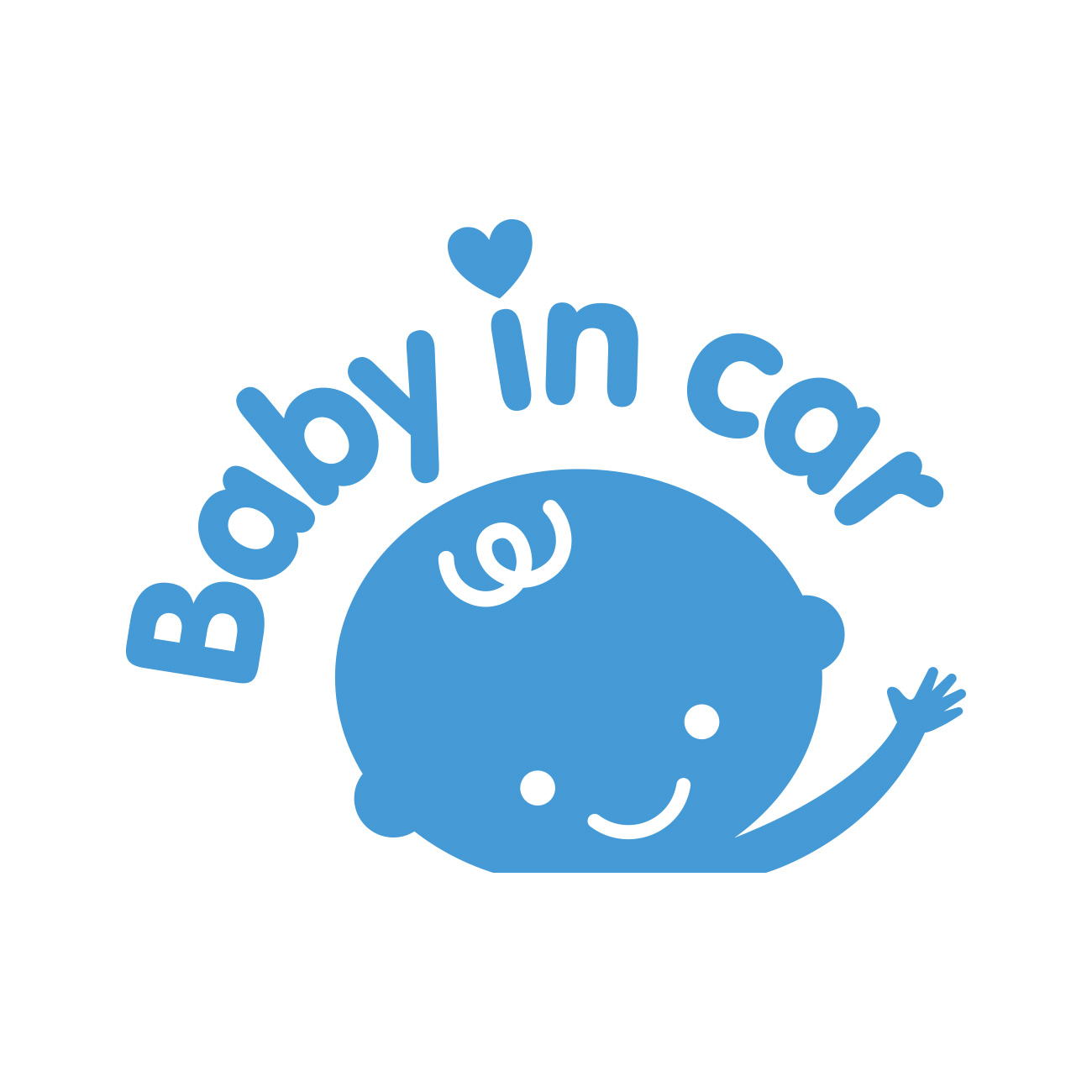Baby in Car Sticker Decal Die Cut - Self Adhesive Vinyl - Weatherproof ...