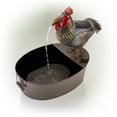 Alpine Corporation 20" Tall Metal Rooster Fountain, Multicolor ...