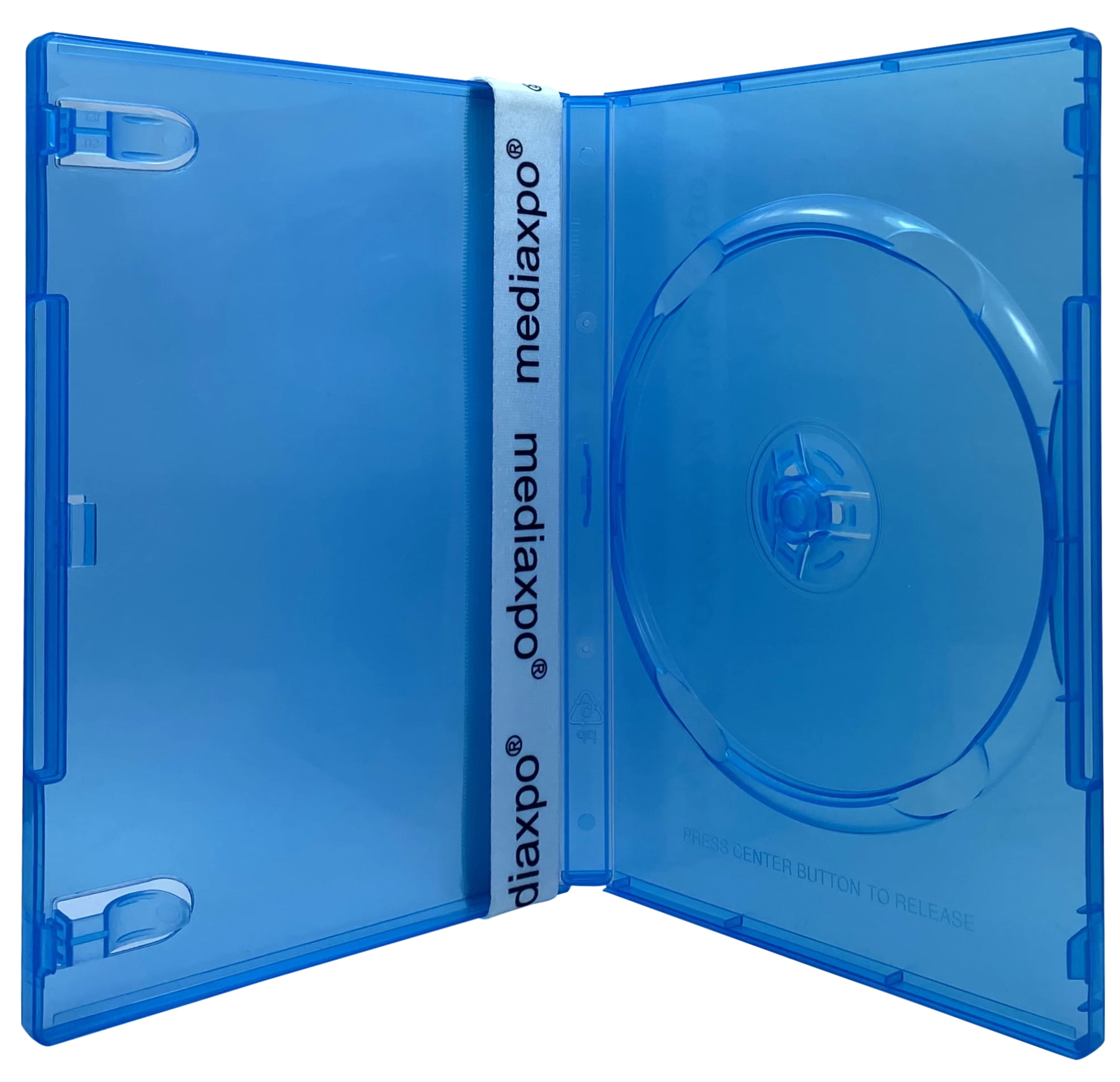 CheckOutStore 50 STANDARD Clear Blue Color Single DVD Cases - Walmart ...