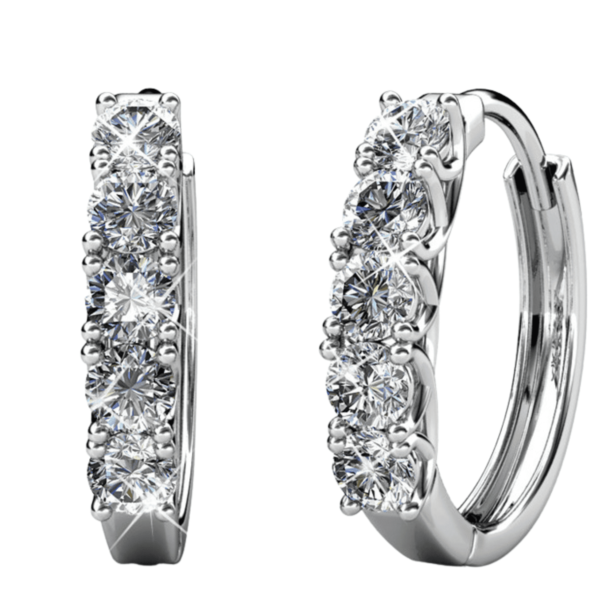 Click here for Cate & Chloe Bethany 18k White Gold Plated 15mm Ho... prices