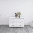 Kadyn Chest of Drawer, 6 Double Drawer Dresser for Bedroom, Modern ...