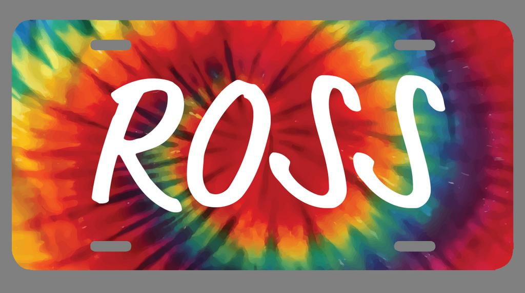 Ross Name Tie Dye Style License Plate Tag Vanity Novelty Metal | UV ...