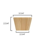 BingLTD - 2 3/4” Unfinished Square Tapered Hardwood Sofa Legs - Set of ...