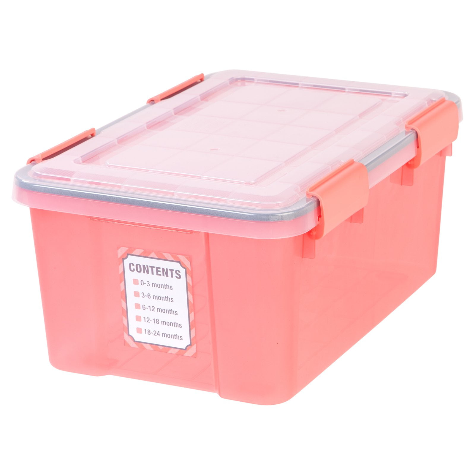 Iris Usa 19 Quart Extra Small Weatherpro Storage Box Pink