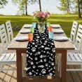 Cartoon Coastal Burlap Cotton Table Runner 13x90 Inches Long, Black ...