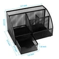 Comix Mesh Desktop Organizer Caddy - 7 Compartment Office Supply Holder ...