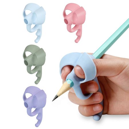 TILIY Pencil Grips for Kids Handwriting Ergonomic 5 Fingers Pencil ...