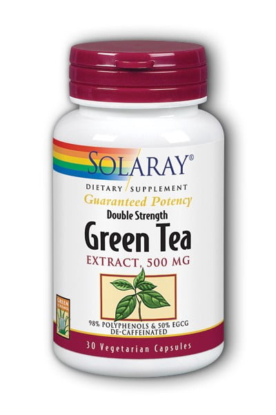 Solaray Green Tea Extract 500 mg - 30 Vegetarian Capsules - Walmart.com