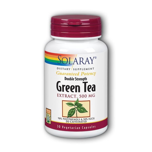 Solaray Green Tea Extract 500 mg - 30 Vegetarian Capsules - Walmart.com