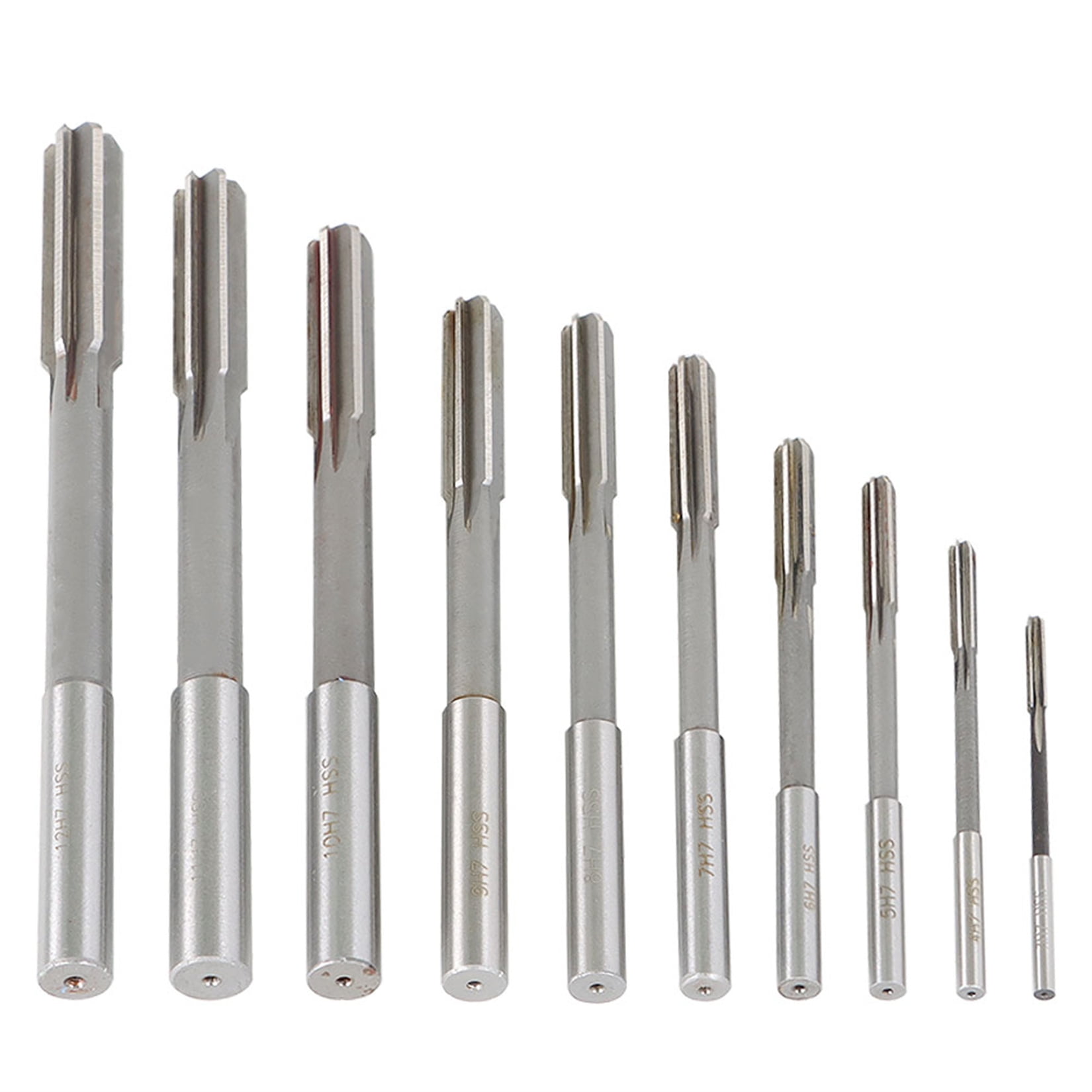 findmall Reamer 10 pieces HSS H7 milling cutter reamer Kit 3/4/5/6/7/8 ...