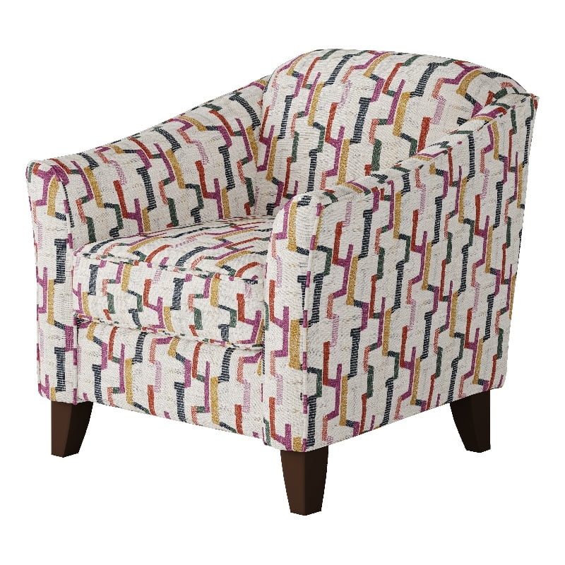 Southern Home Furnishings Fabric Fiddlesticks Confetti Accent Chair - Multi - Walmart.com