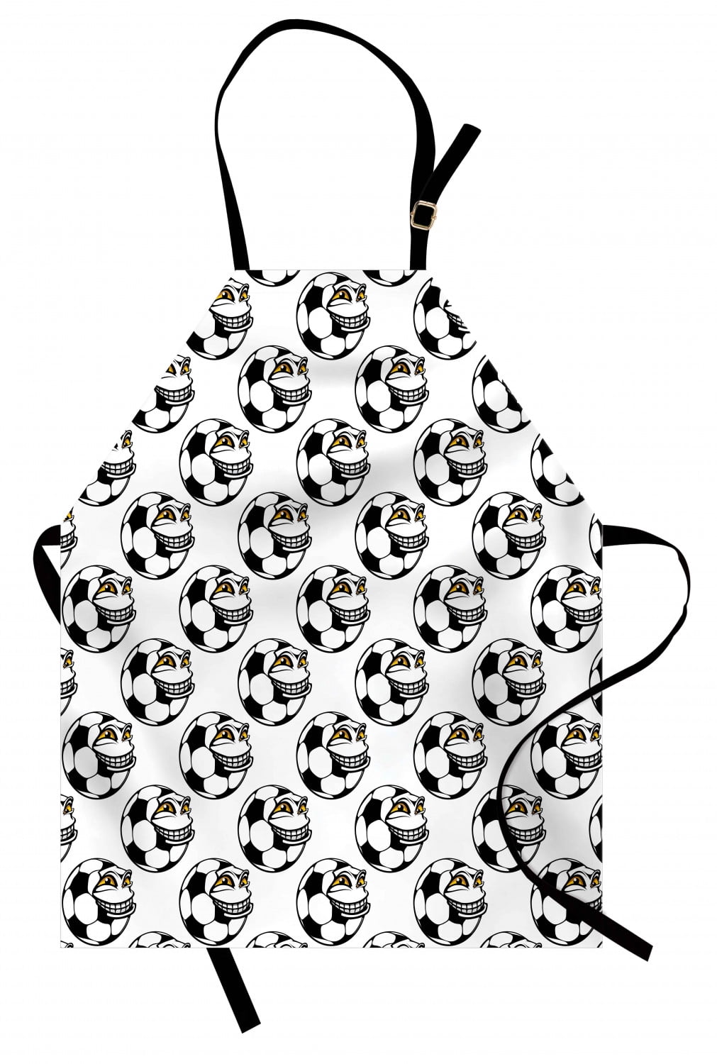 Soccer Apron Cartoon Football Mascot with Happy Funny Face Expression ...