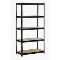 Muscle Rack Freestanding Black 5-Tier Steel Shelving Unit, 800lbs ...
