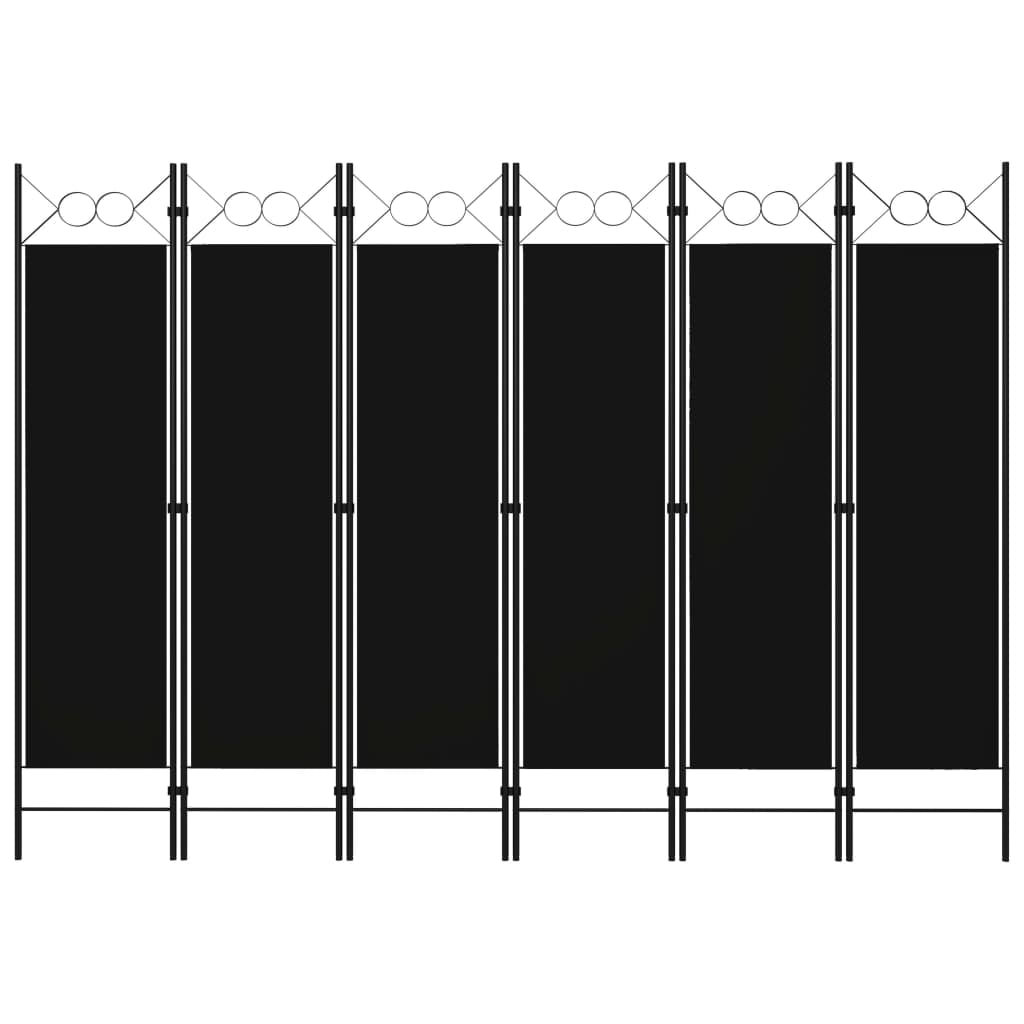 Click here for Vidaxl 6-Panel Room Divider Black 240x180 Cm 94.5... prices