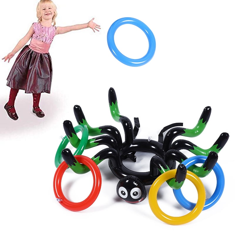 Buy Karcher Inflatable Giant Spider Witch Hat Ring Toss Game Halloween ...
