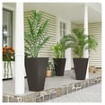 28ft Tall Plastic Planters - Set of 3, Square Flower Pots - Outdoor ...