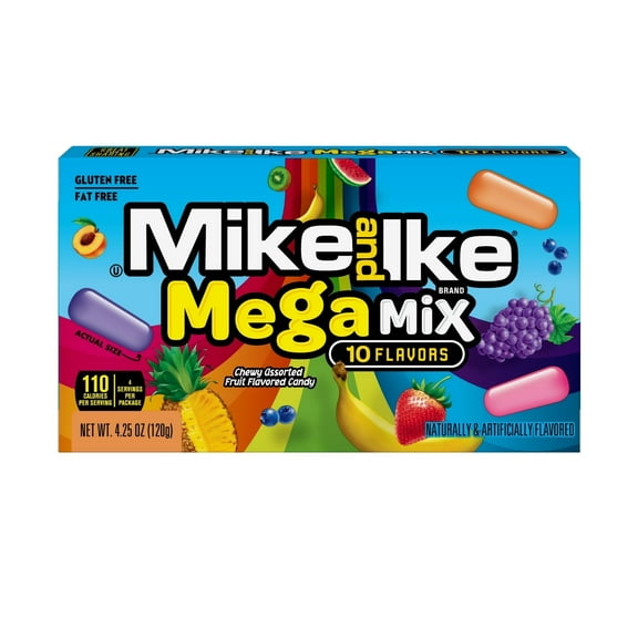 MIKE AND IKE Cotton Candy Chewy Candy, Pink and Blue, 4.25 oz Theater ...