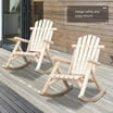 OverPatio Wooden Outdoor Rocking Chair, Patio Wide Seat Wooden Rocker ...