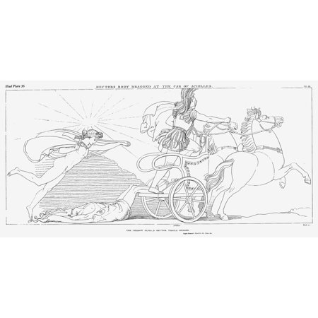 Homer: The Iliad. /Nhector'S Body Dragged Behind The Chariot Of ...