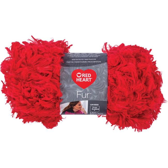 Red Heart Boutique Fur Yarn-Cherry - Walmart.com