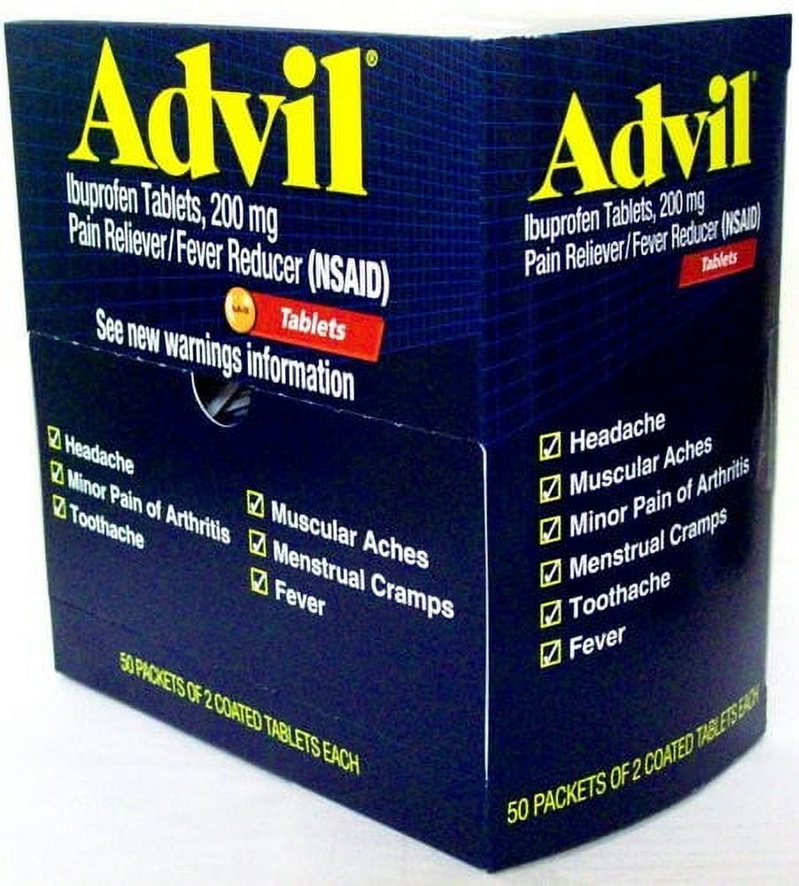 Advil Caplets paquetes de viaje de 200 mg cada caja contiene 50 ...
