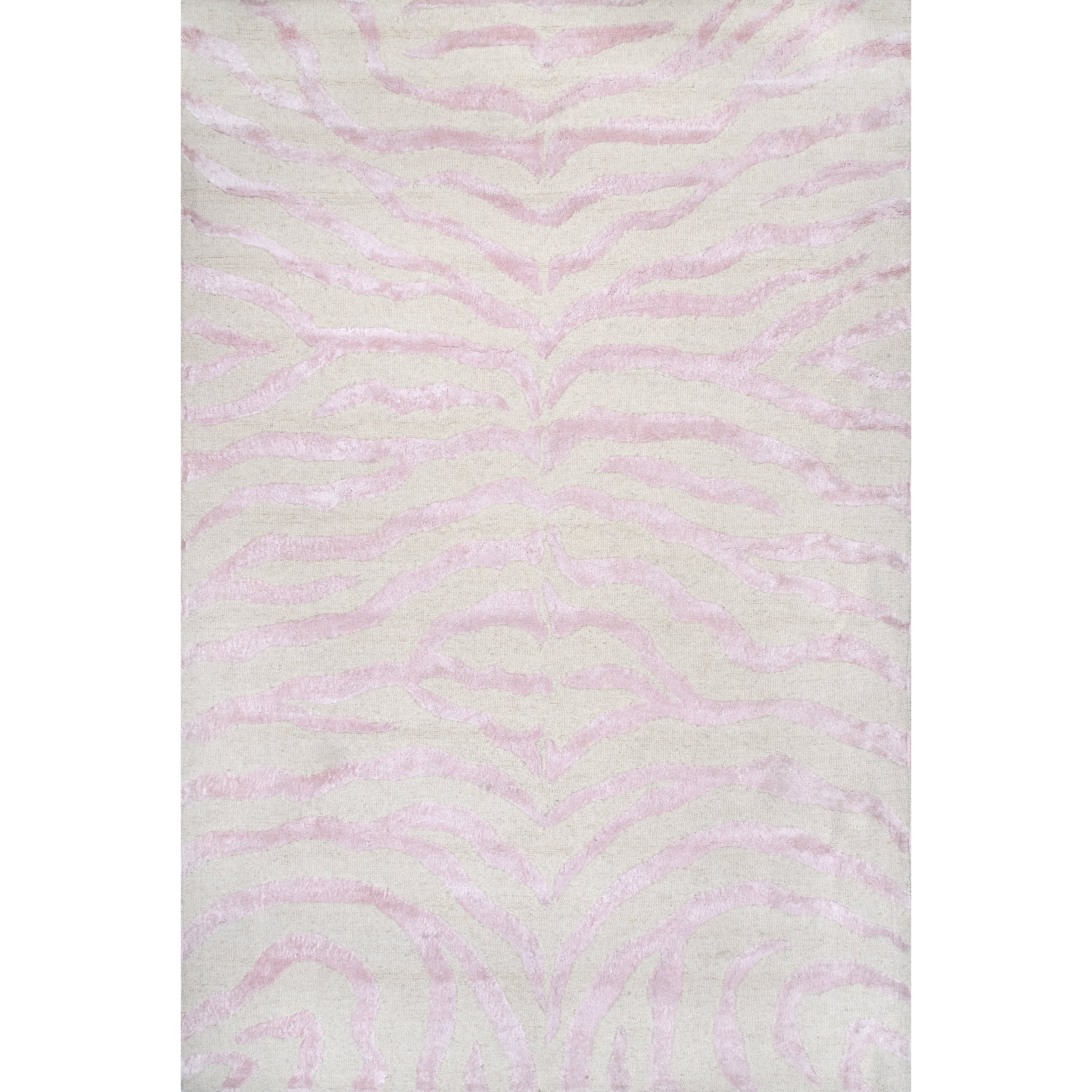 nuLOOM Zebra Hand Tufted Plush Wool Area Rug, 5' x 8', Pink - Walmart.com