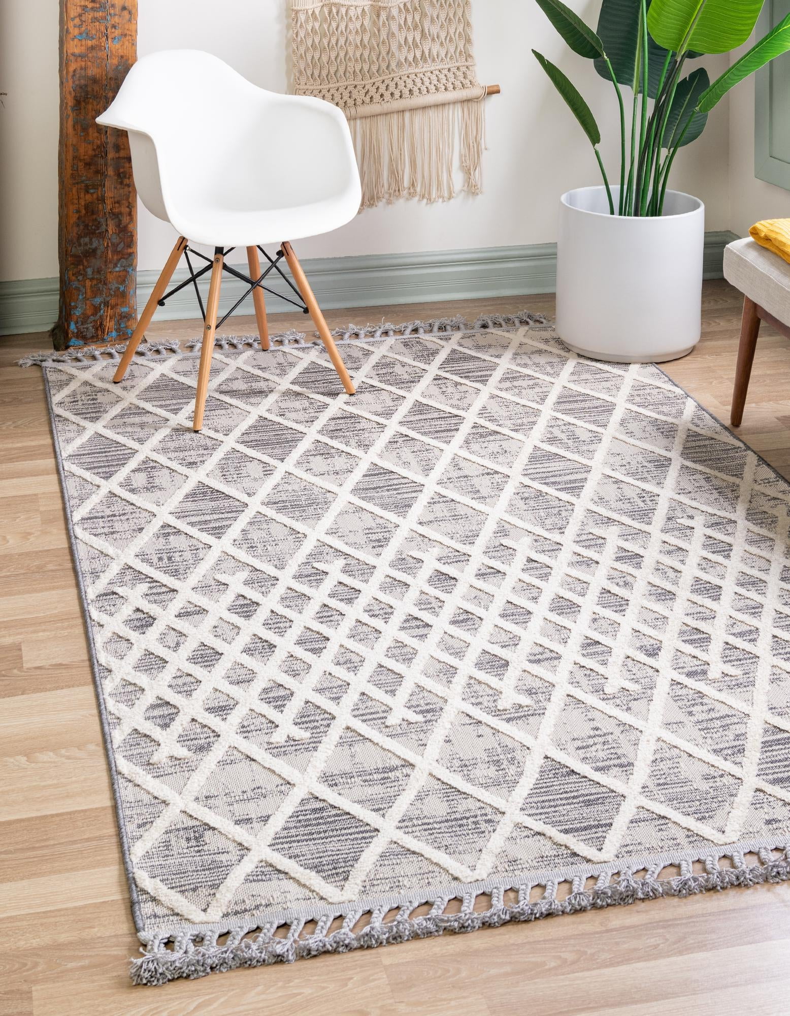 Rugs.com Arlo Collection Rug – 10' x 14' Gray Medium Rug Perfect For ...
