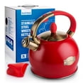 SUSTEAS Large Retro Tea Kettle for Home, 2.64QT Stove Top Whistling ...