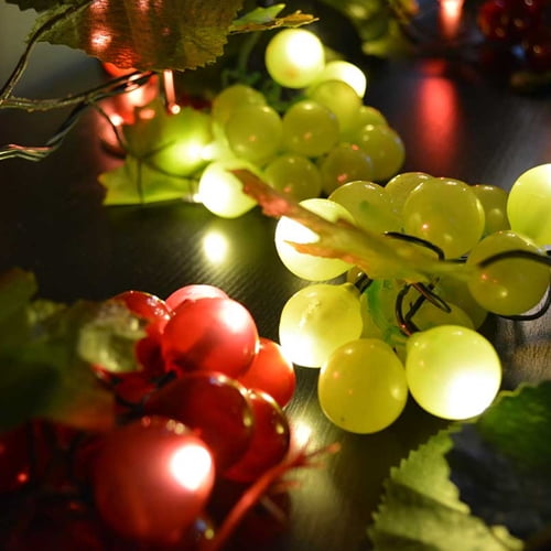 See All String Lights Grape String Lights 8 Clusters of Red and Green ...