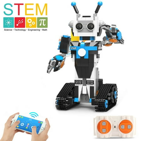 Science Robot Kit Remote Control DIY Building Block STEM Robot Kit for ...