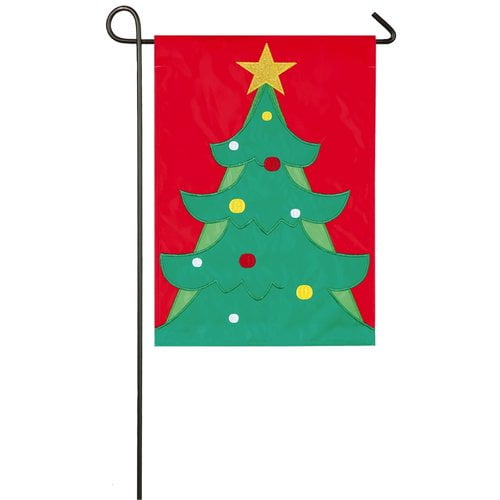 Evergreen Flag & Garden Christmas Tree 2-Sided Nylon 1'6 x 1'0.5 ft ...