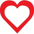 SHAPES ETC. Open Heart Assorted Color Creative Cut-Outs- 5.5" - Walmart.com