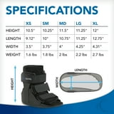 United Ortho, Short Cam Walking Boot, Size XL, Black - Walmart.com