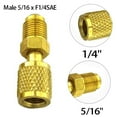qiya Male Adapter For R410 R32 R22 Gold Male 5/16 X F1/4 SAE Brass ...