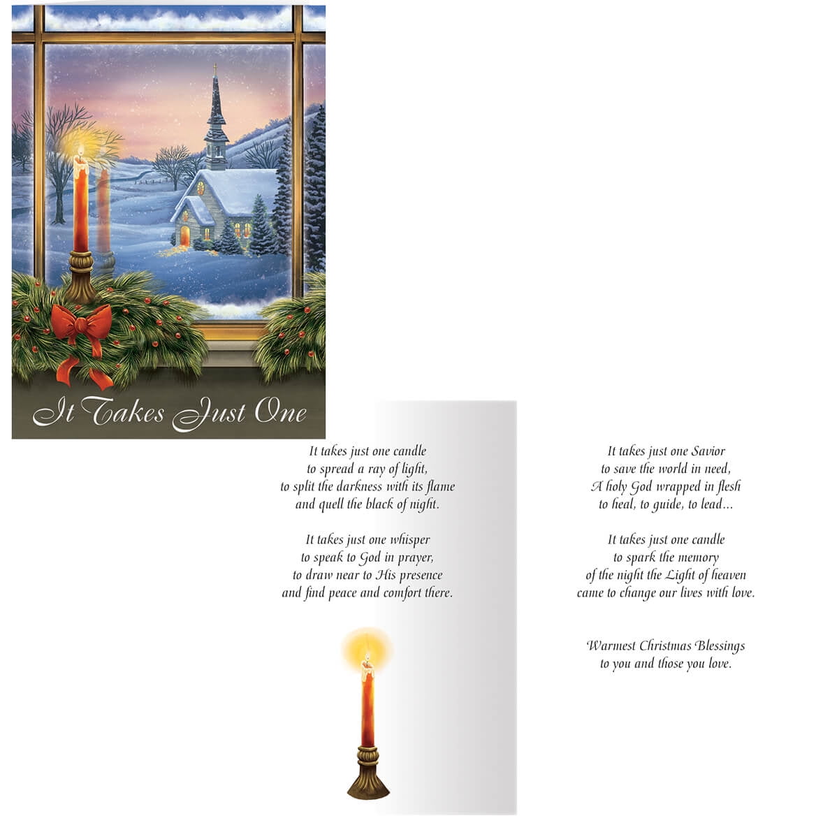 It Takes Just One Christmas Card Set of 20 - Walmart.com